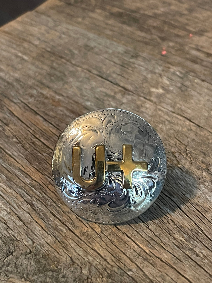 Custom Scarf Slide – U Cross Silver